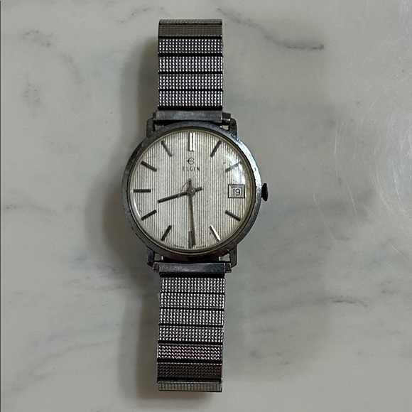 Elgin | Accessories | Elgin Silver Mens Watch | Poshmark